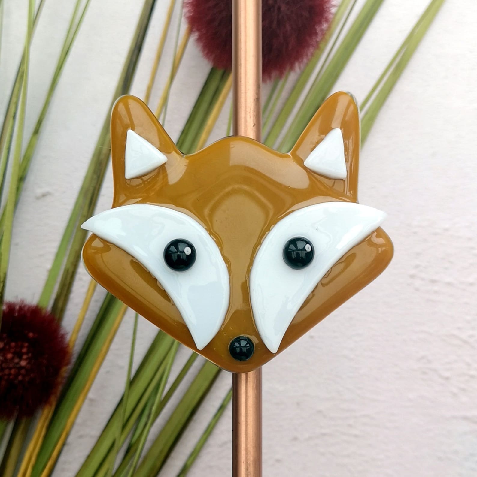 Handmade Fused Glass Fox Face Fridge Magnet - Fox Gift - Foxy ...