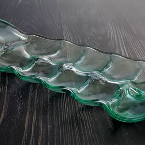 Handmade Fused Glass Multi Section Recycled Wine Bottle Dish - Squashed ...