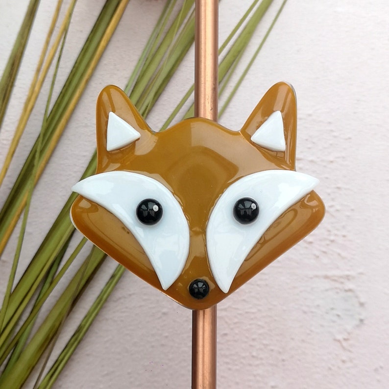 Handmade Fused Glass Fox Face Fridge Magnet - Fox Gift - Foxy ...