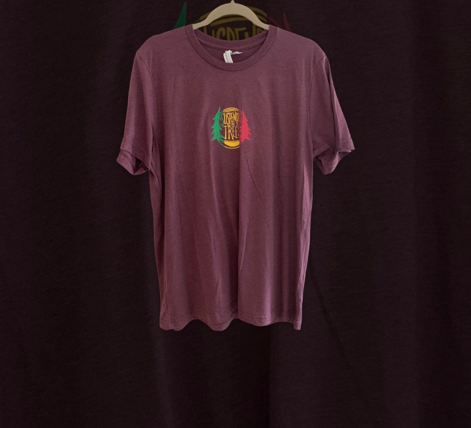 Graphic Tee in Heather Maroon - Etsy