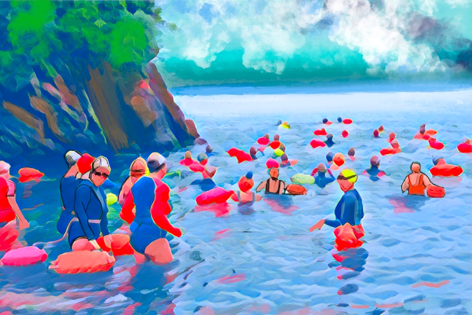 The Agatha Christie Sea Swim , Wild Swim Card - Etsy UK
