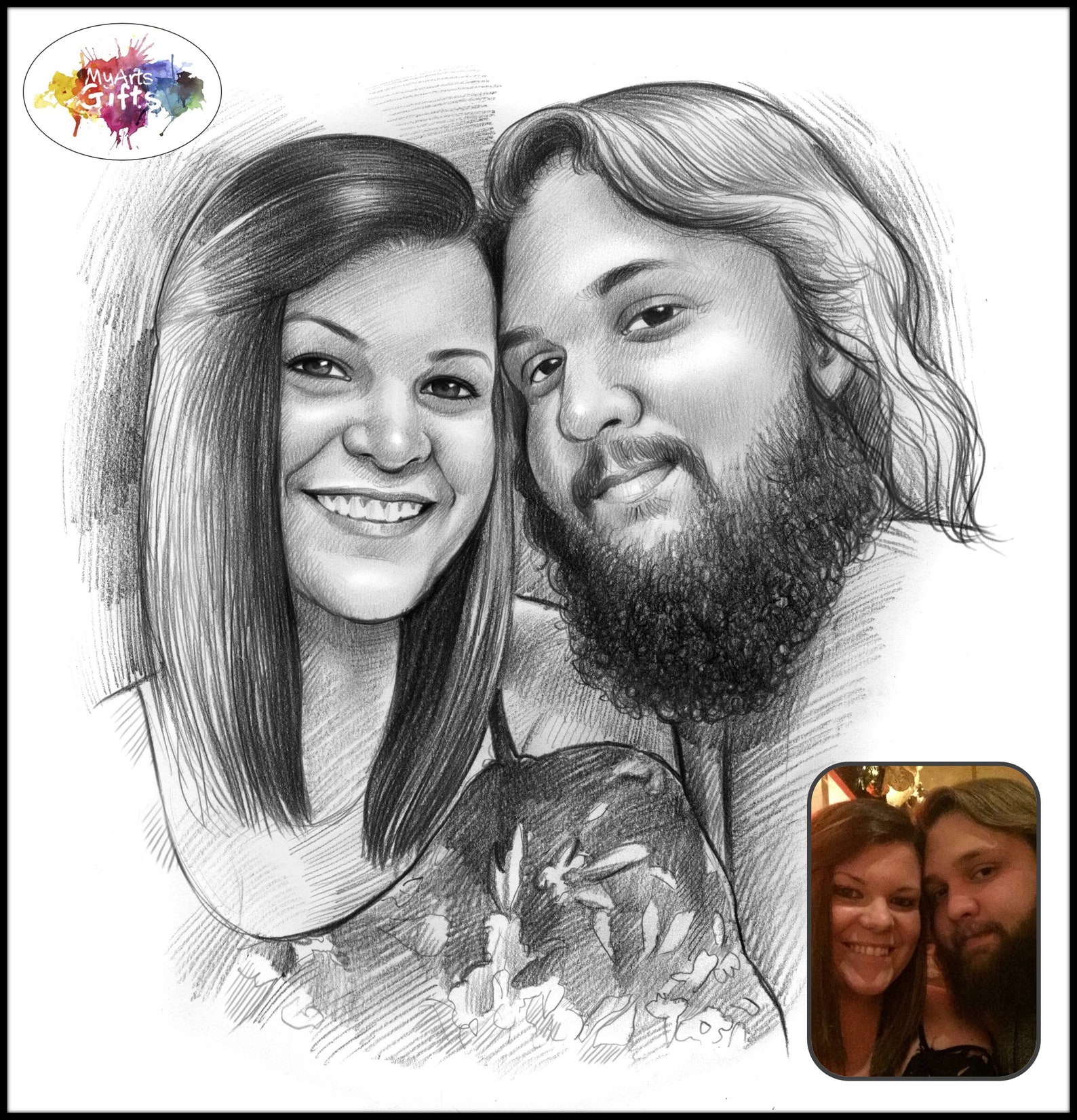 Couples Pencil Sketch / Pencil Drawing / Custom Sketch for | Etsy
