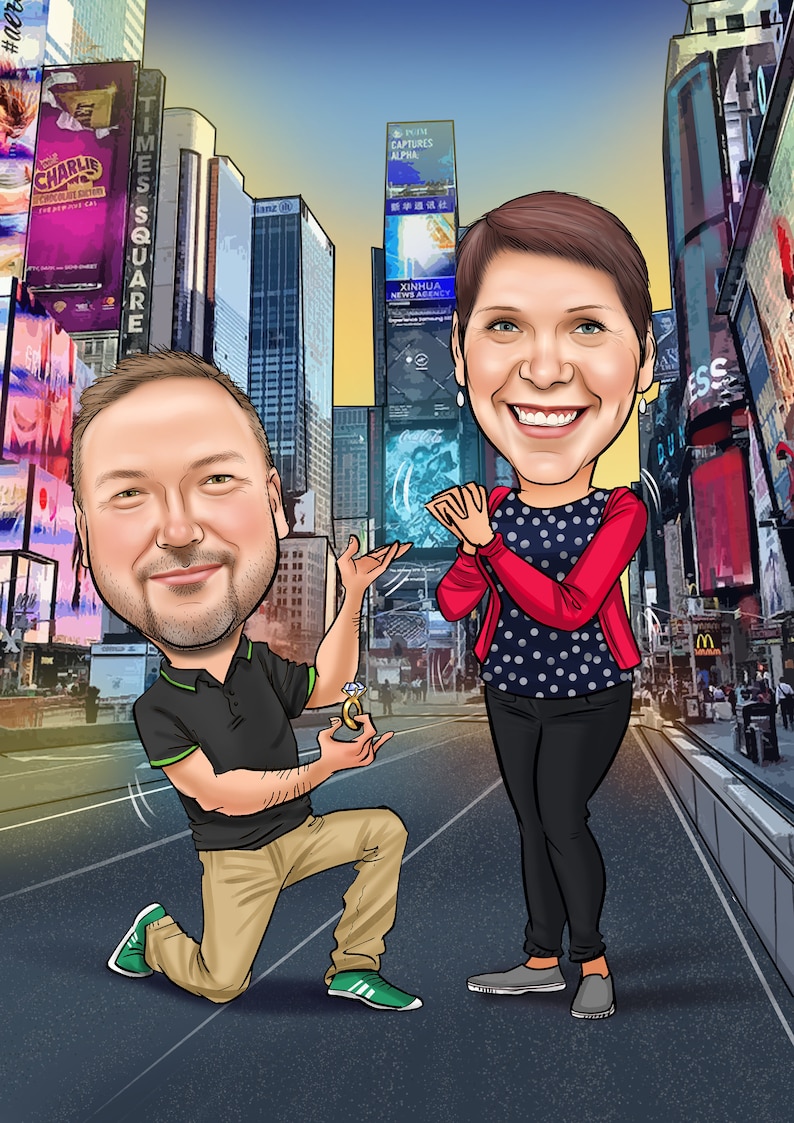 Proposal Gifts Custom Proposal Caricatures - Etsy