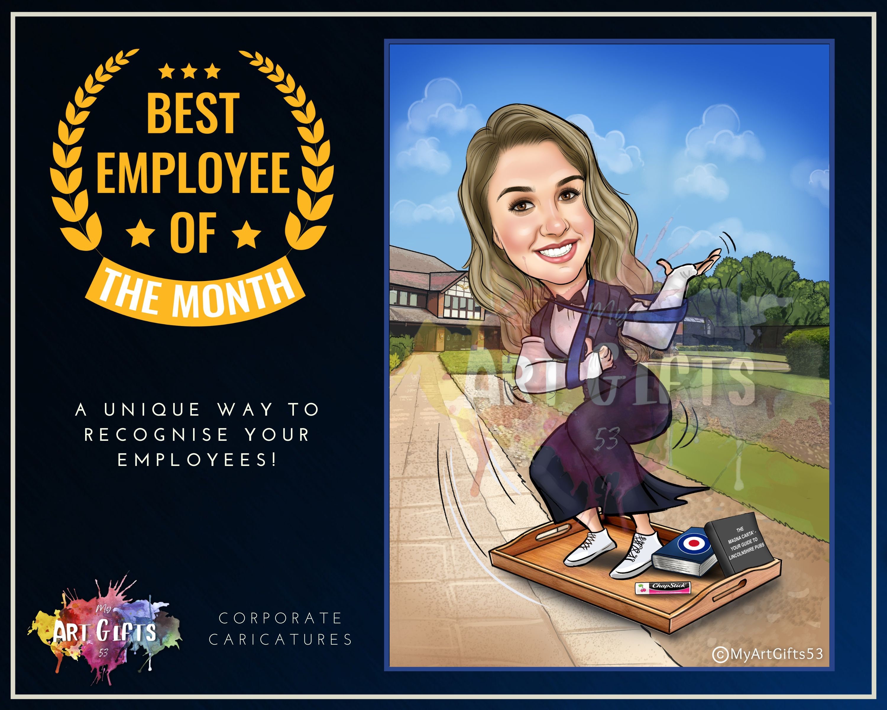 Employee of the Month Gifts Caricature Gifts - Etsy UK