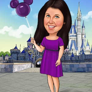 Princess Caricature - Hand Drawn From Your Photos - Caricature Gifts ...
