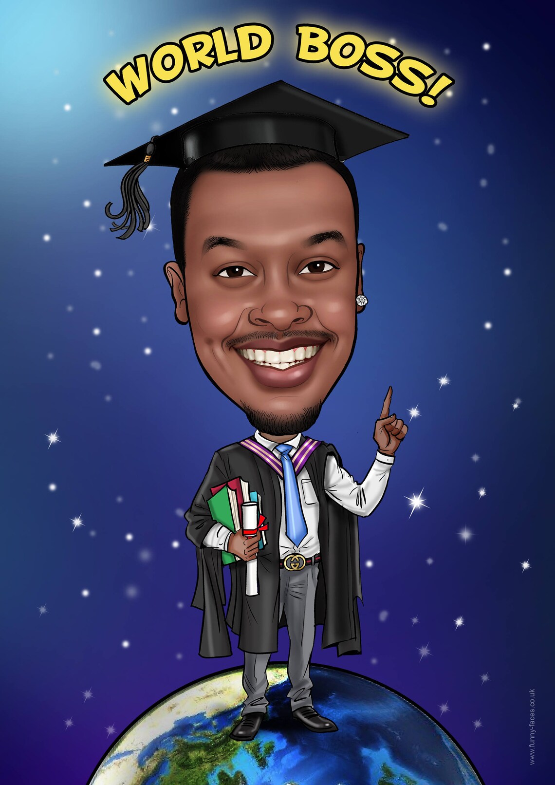 Graduation Gifts Caricatures / College Graduation Cartoon / Unique ...