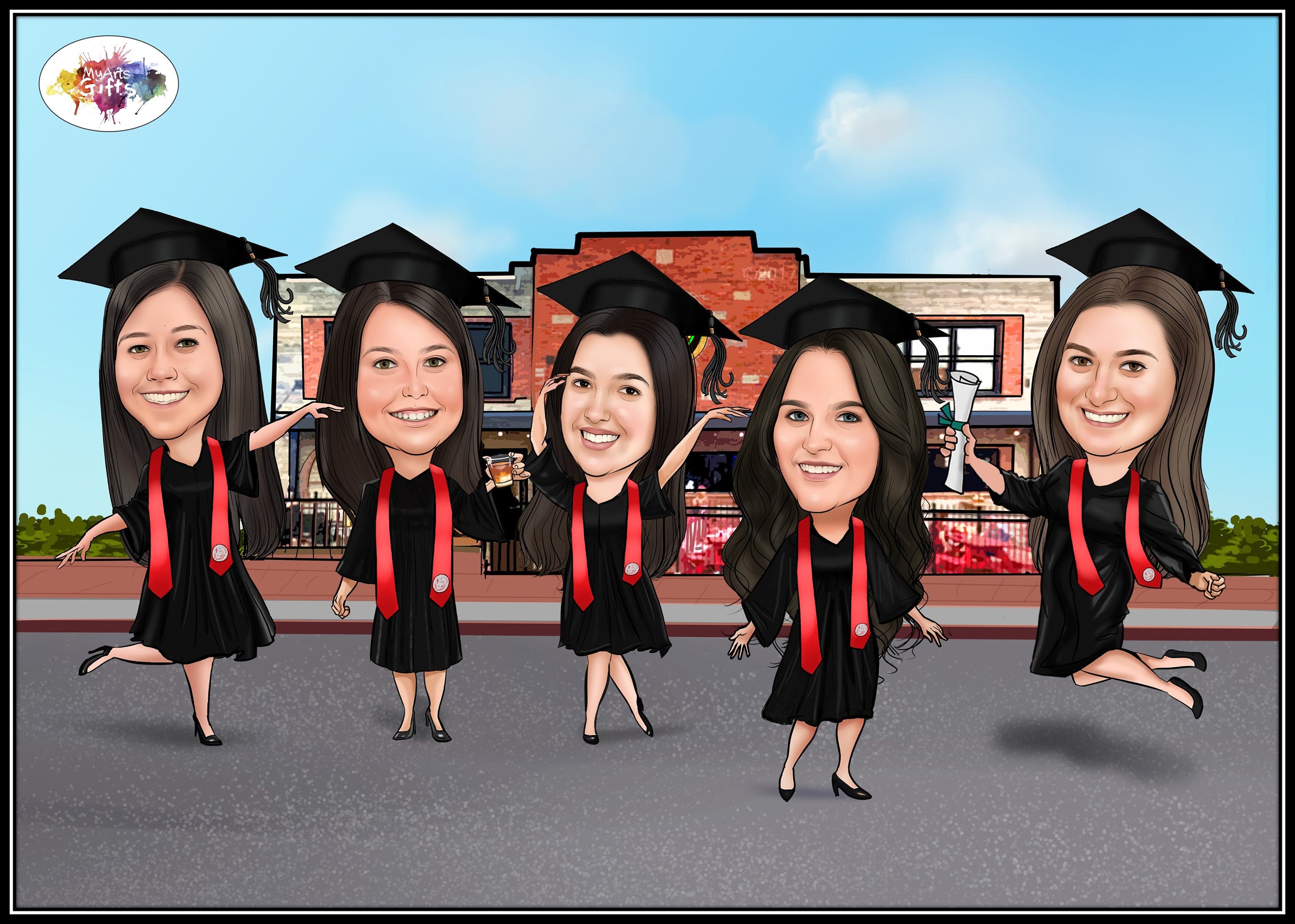 Graduation Gifts Caricatures / College Graduation Cartoon / | Etsy UK