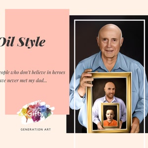Generation Portraits or Photo Within a Photo in Our Oil Style Art ...