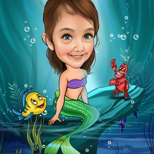 Princess Caricature - Hand Drawn From Your Photos - Caricature Gifts ...