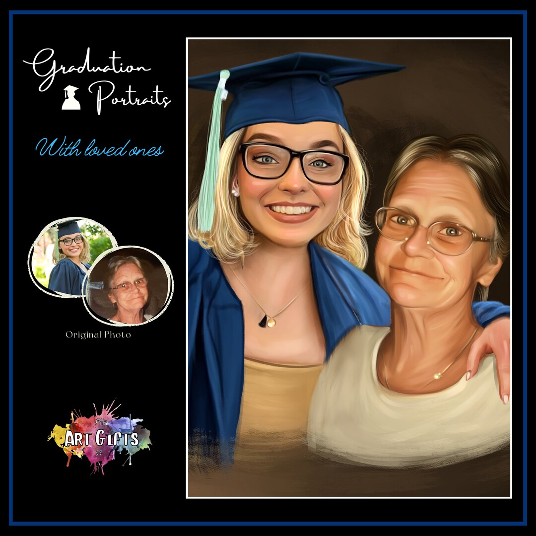 Graduation Portraits & Graduation Posters: Custom Digital Oil Style Art ...