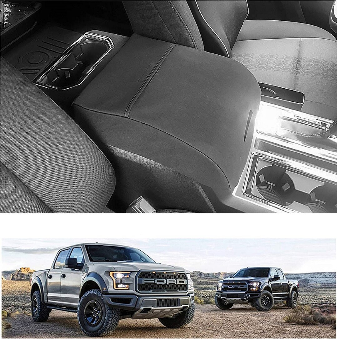 For FORD F150 F250 Truck 2011 2020 BLACK Neoprene Center Console Lid ...