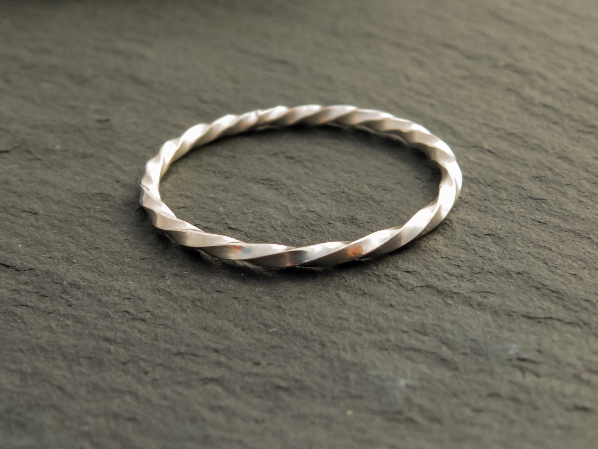 Cord Ring Sterling Silver Pre-insert Ring Stacking Ring - Etsy UK