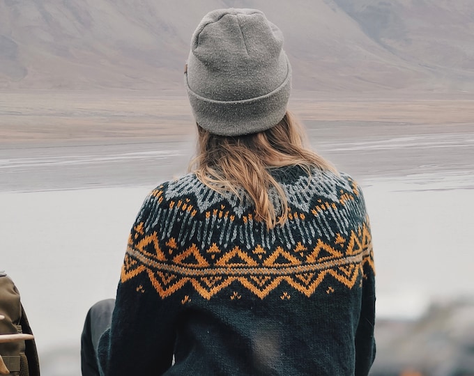 Gemstone Round-yoke Sweater Knitting Pattern Instant Download PDF ...