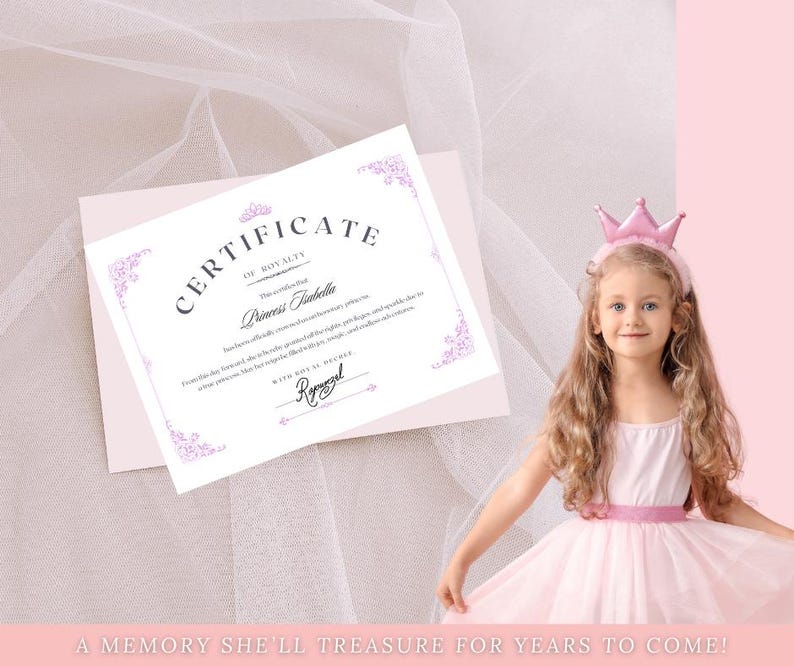Princess Birthday Certificate Bundle: Royal Party Certificates (digital ...
