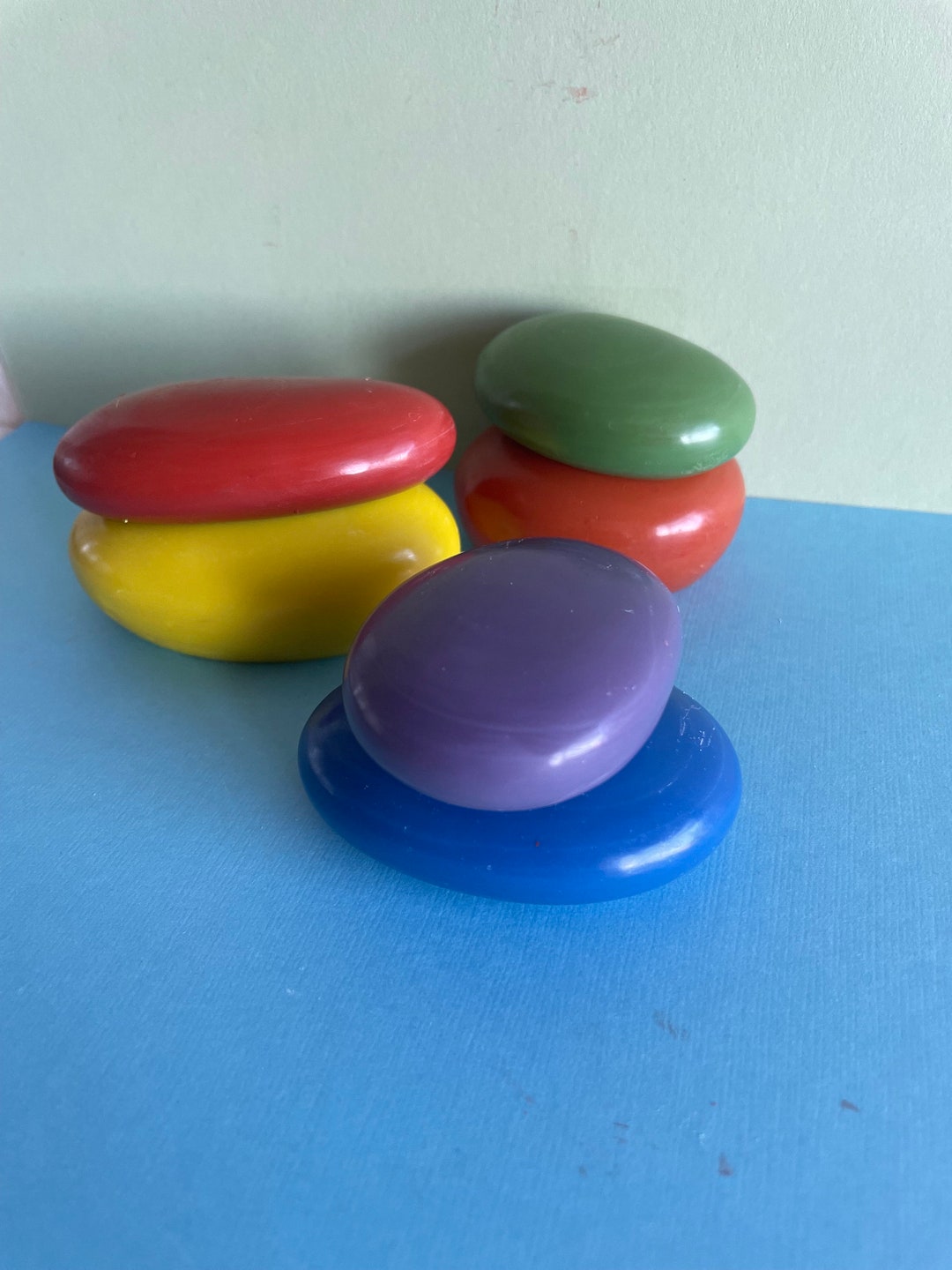 Handmade Vegan Crayons - Chunky Pebble Set (vegan, Plastic Free, Soy ...