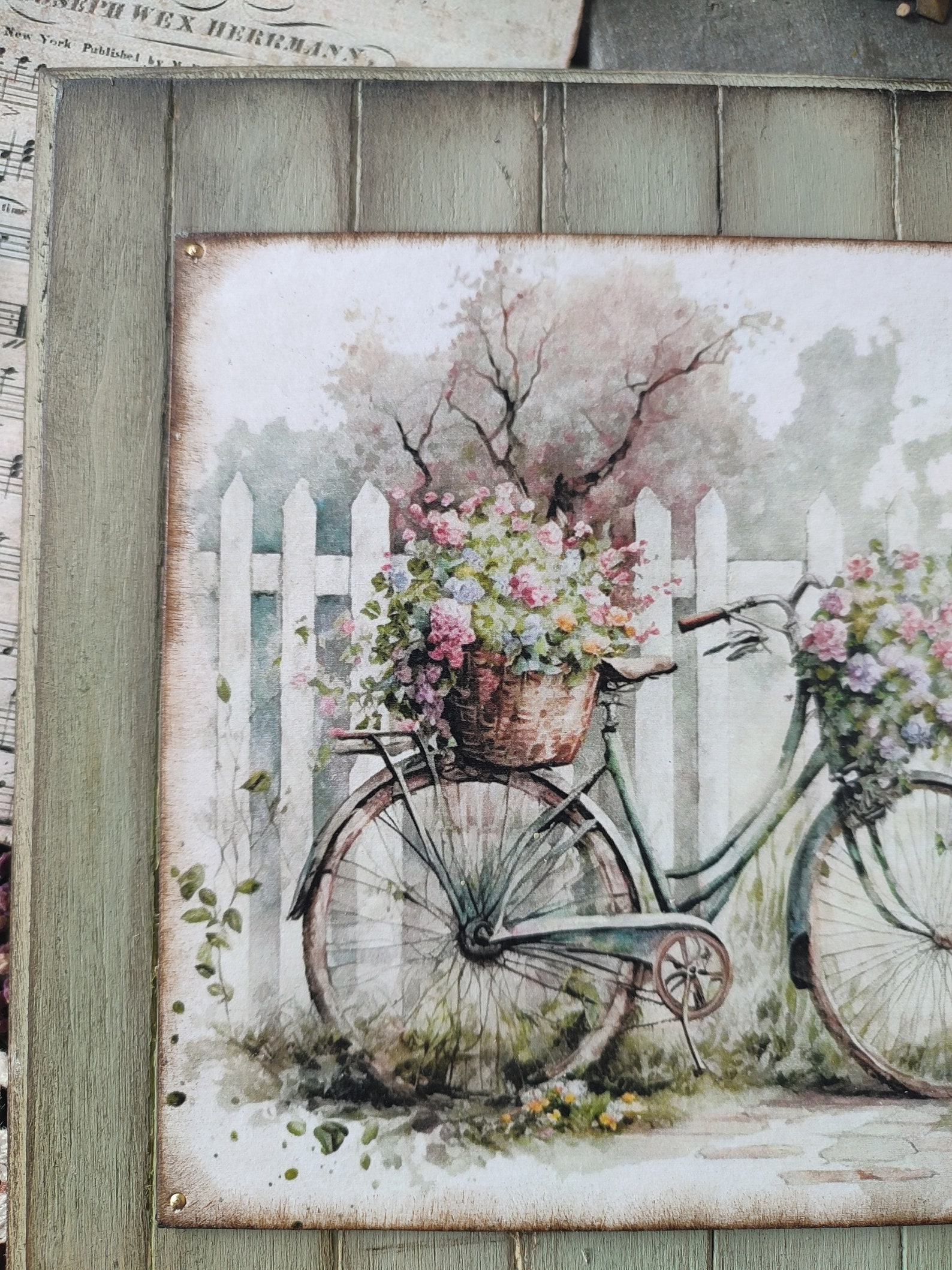Country Key Hanger - Handmade Wooden Holder in Provence Style -wooden ...