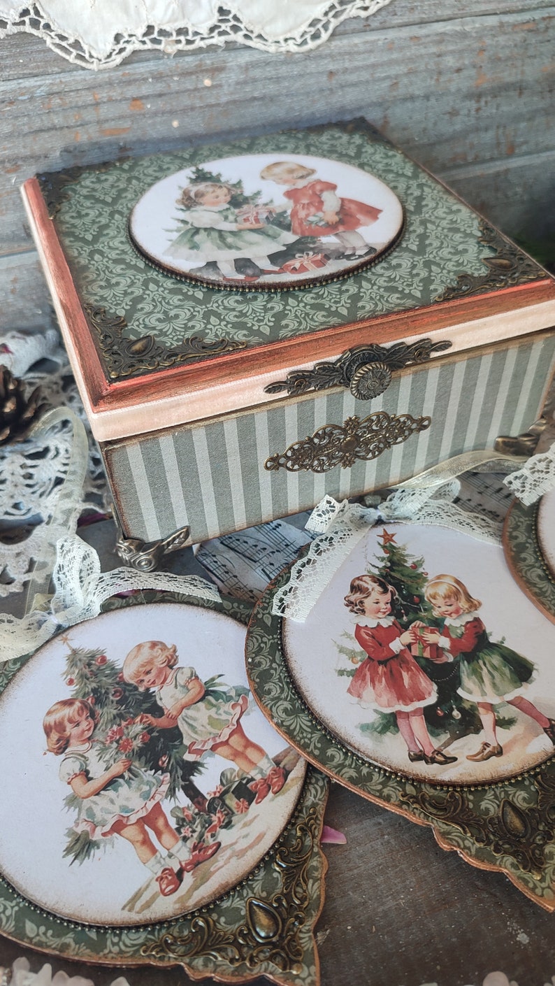 Gift Set: Box and Set of Christmas Tree Decorations -holiday Decor ...