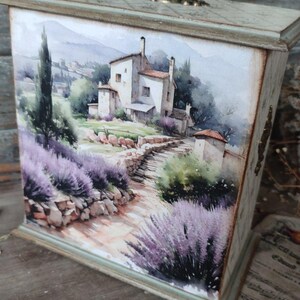 Tea Bag House T in Provence Style- Handcrafted Tea Box - Handmade Large ...