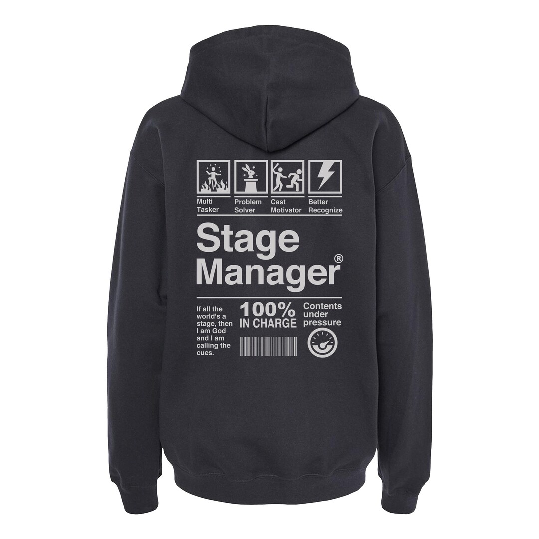Stage Manager Hoodie: Theatre Crew Gift, Backstage Production - Etsy