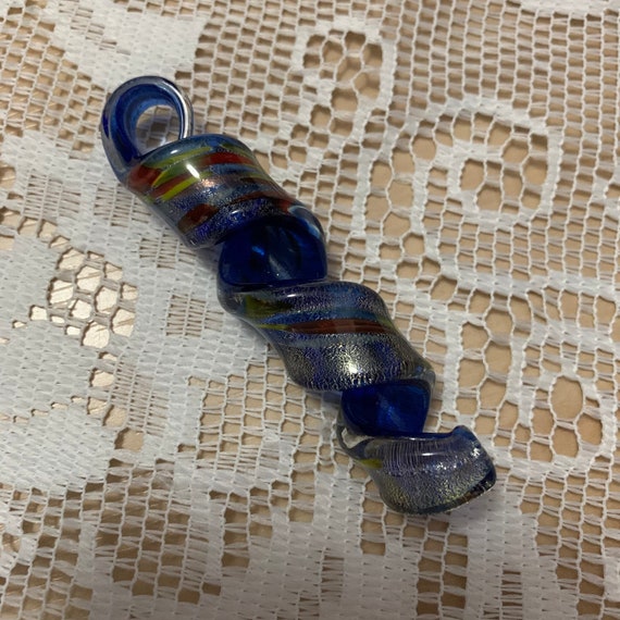 Handmade hand blown murano style glass spiral swirl b… - Gem