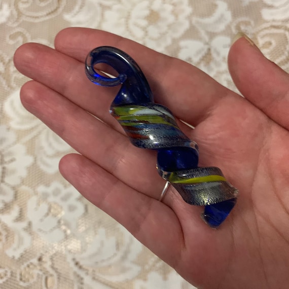 Handmade hand blown murano style glass spiral swirl b… - Gem