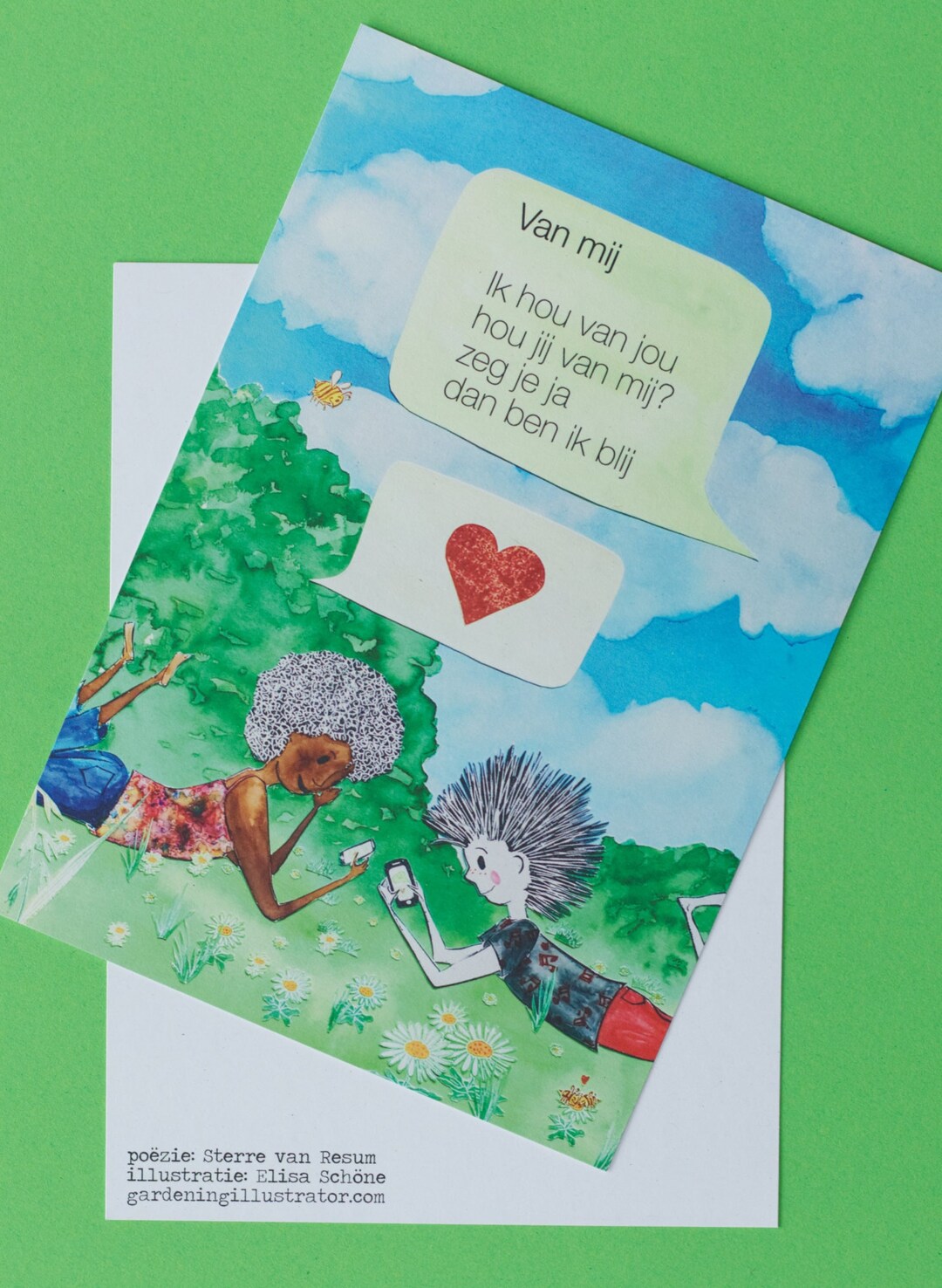 A5 Poetry Card: 'mine' Art Card, Valentine Card. Children's Poem, Mini ...
