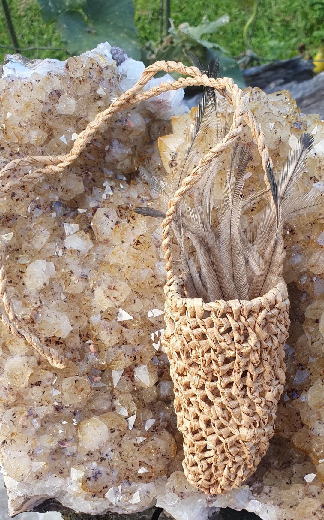 Little Woven Raffia Dilly Bag - Etsy