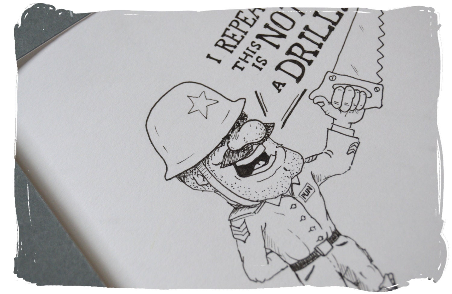 ORIGINAL "drill Sergeant" Cartoon, or 1 of 5 Limited Edition Prints ...