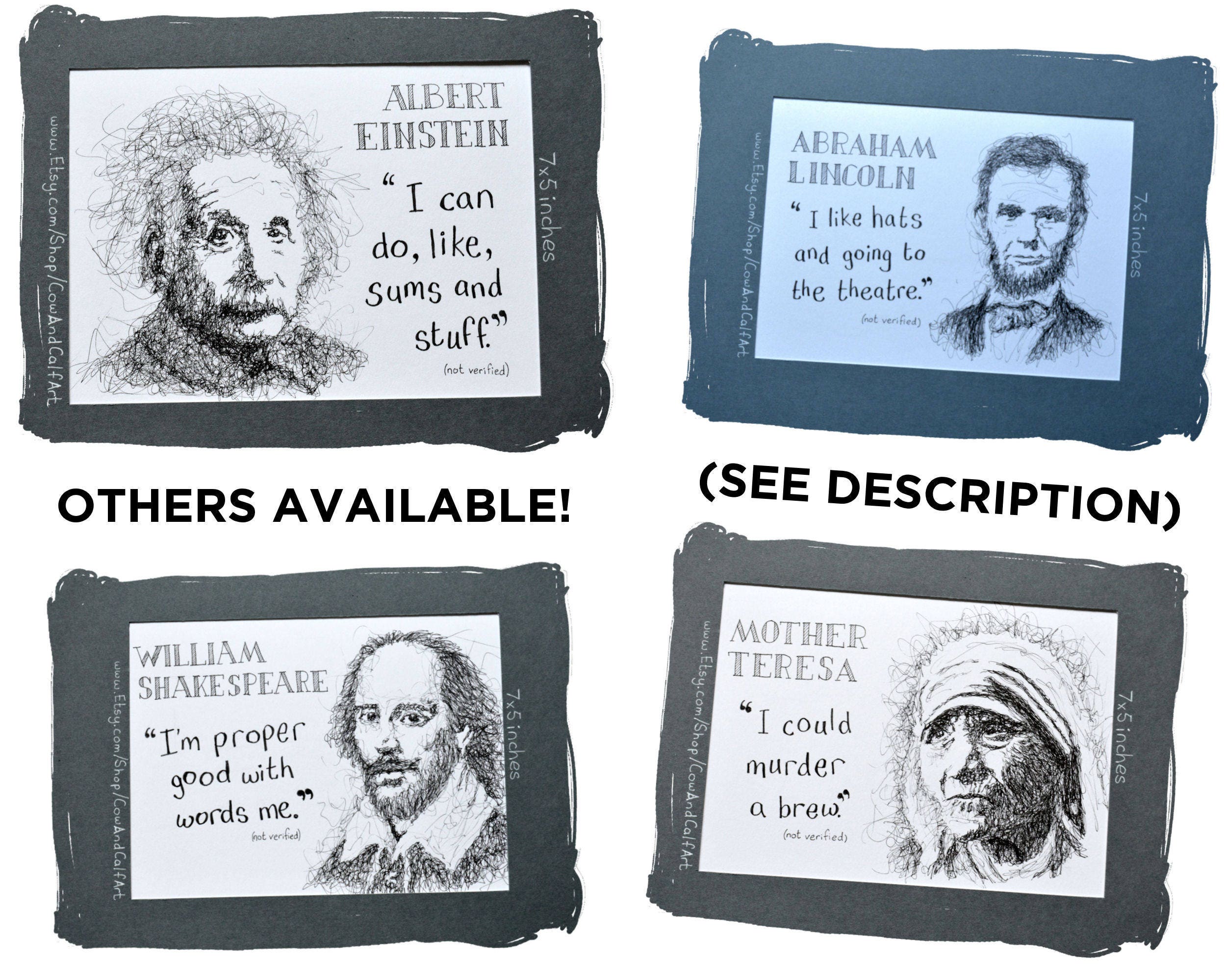 ORIGINAL pablo Picasso Funny Quotation Drawing or - Etsy