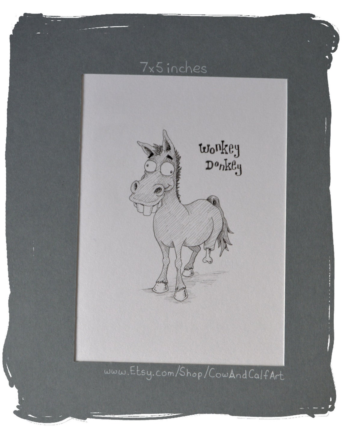 ORIGINAL wonkey Donkey Drawing, or 1 of 5 Limited Edition Prints Funny ...