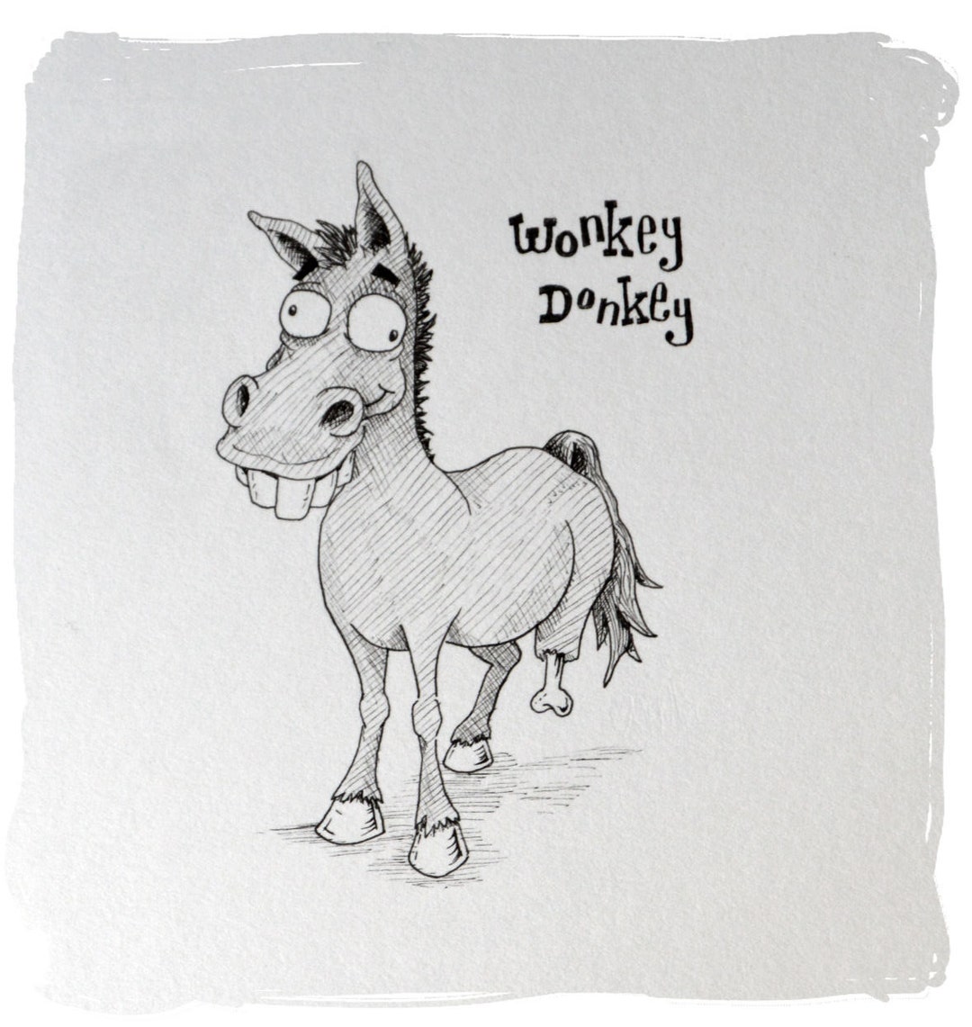 ORIGINAL "wonkey Donkey" Drawing, or 1 of 5 Limited Edition Prints ...