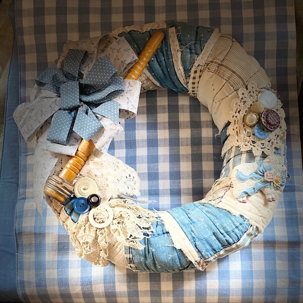 Patchwork Wreath - Etsy