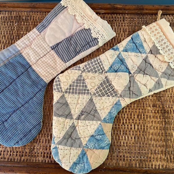 Patchwork Christmas Stockings - Etsy