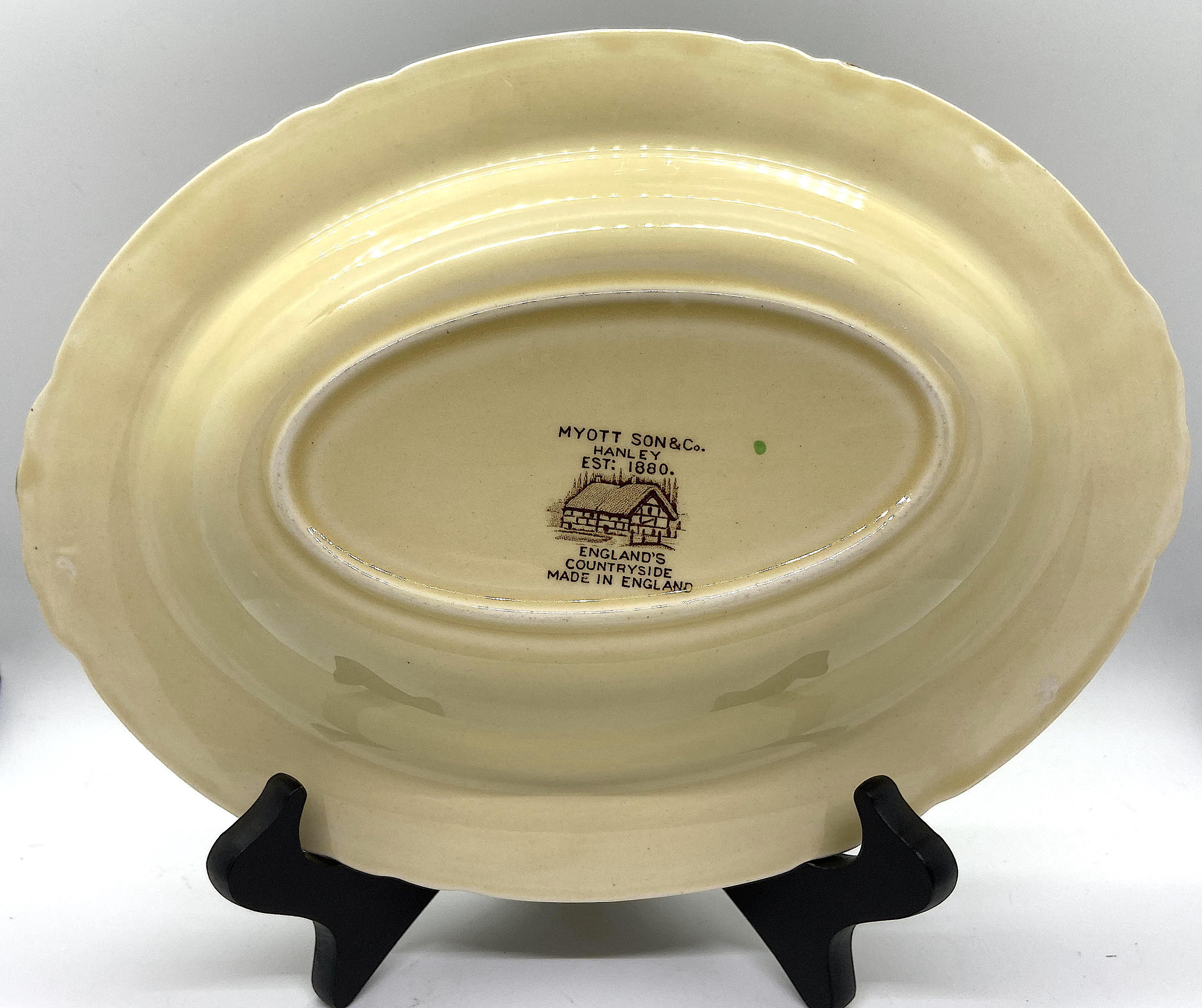 Vintage Myott Sons & Co. Polychrome Oval Vegetable Serving Bowl ...