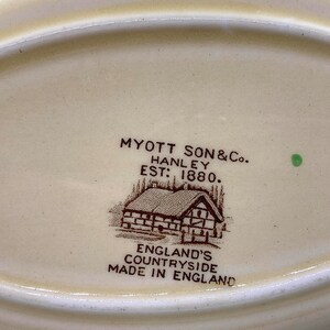 Vintage Myott Sons & Co. Polychrome Oval Vegetable Serving Bowl ...