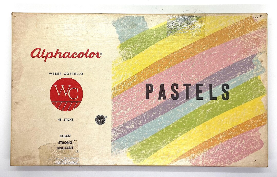 Vintage Alphacolor Pastels, Weber Costello, Chicago, 47 Sticks, Bright ...