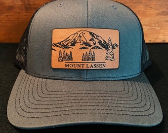 Mt. Shasta California Cascades Mountain Leather Patch | Etsy