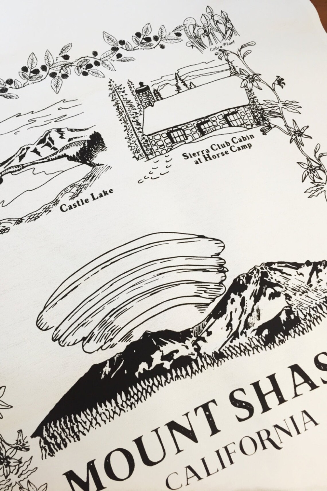 Mt. Shasta Tea Towel dish Towel - Etsy