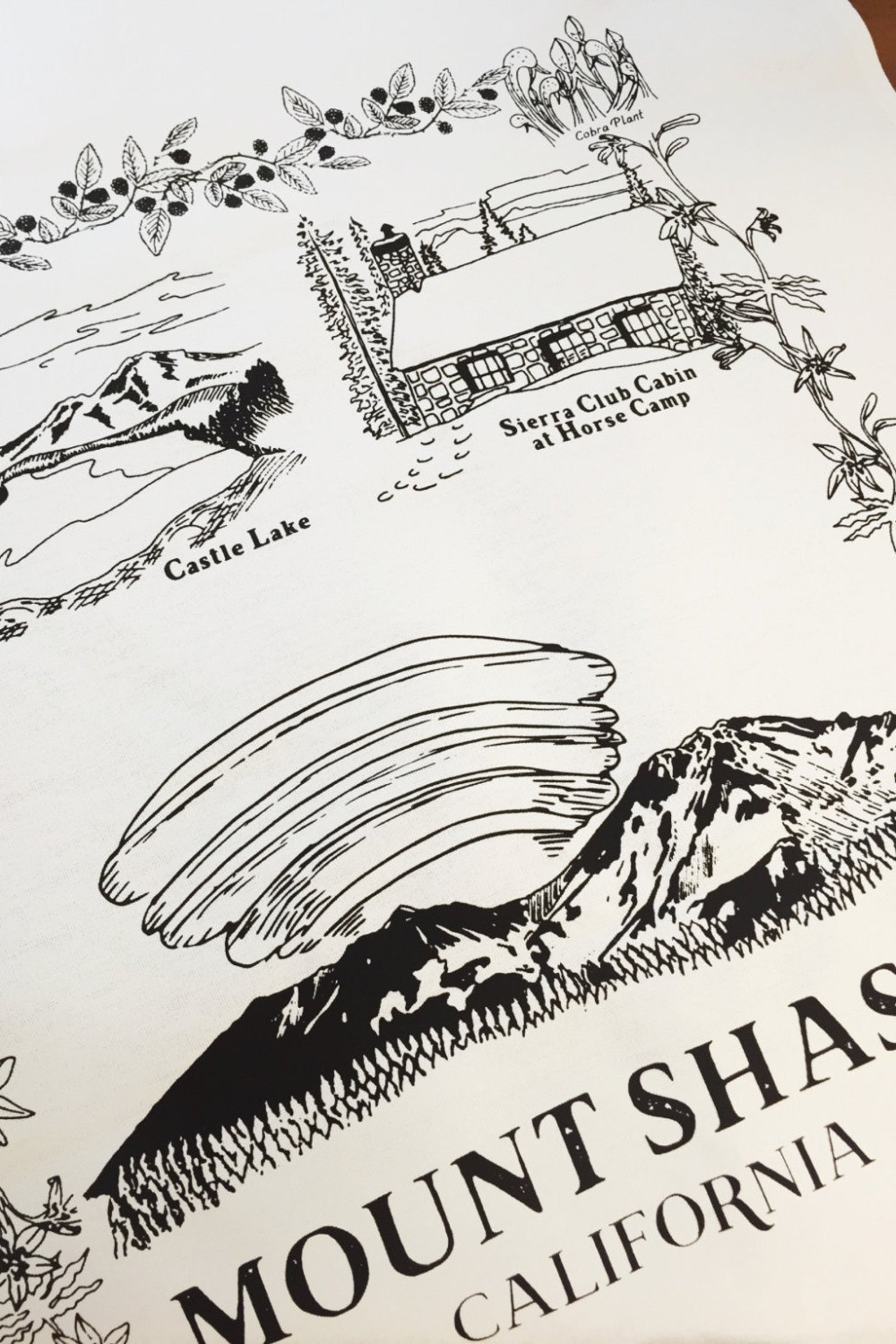 Mt. Shasta Tea Towel dish Towel - Etsy