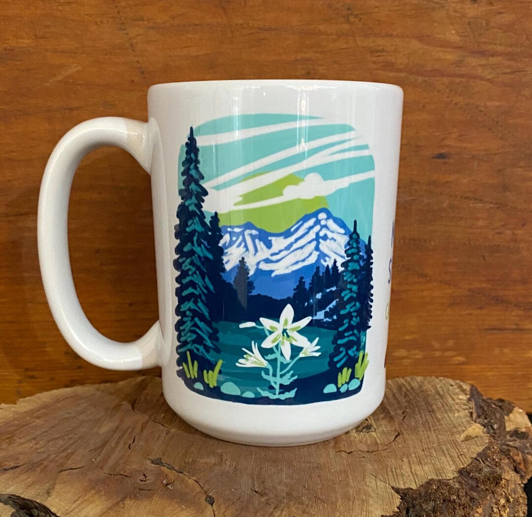 Mount Shasta Lily Porcelain 15oz Mug - Etsy
