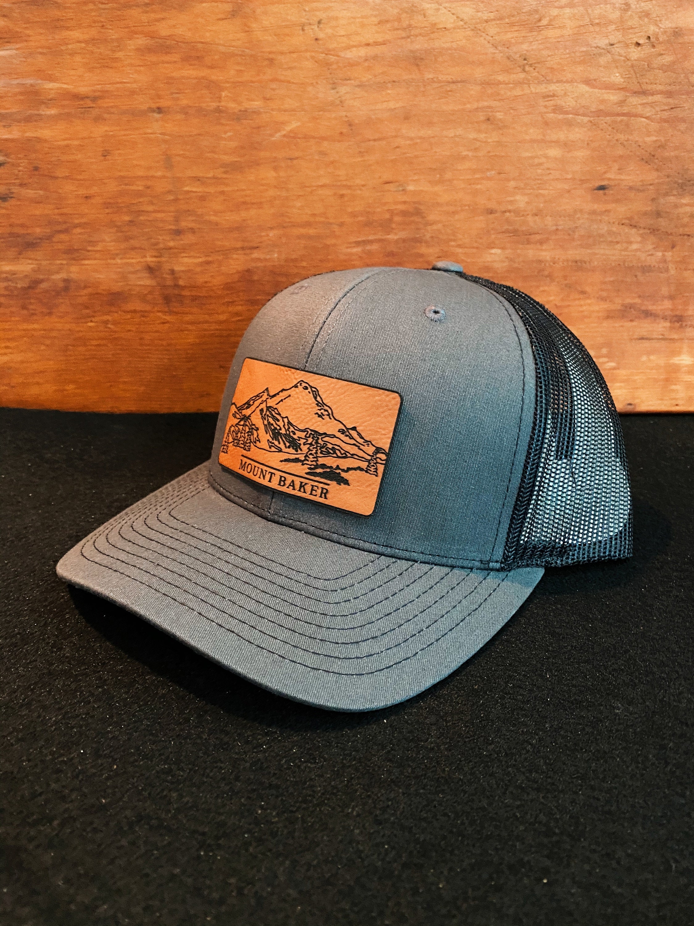 Mt. Baker Washington Cascades Mountain Leather Patch | Etsy