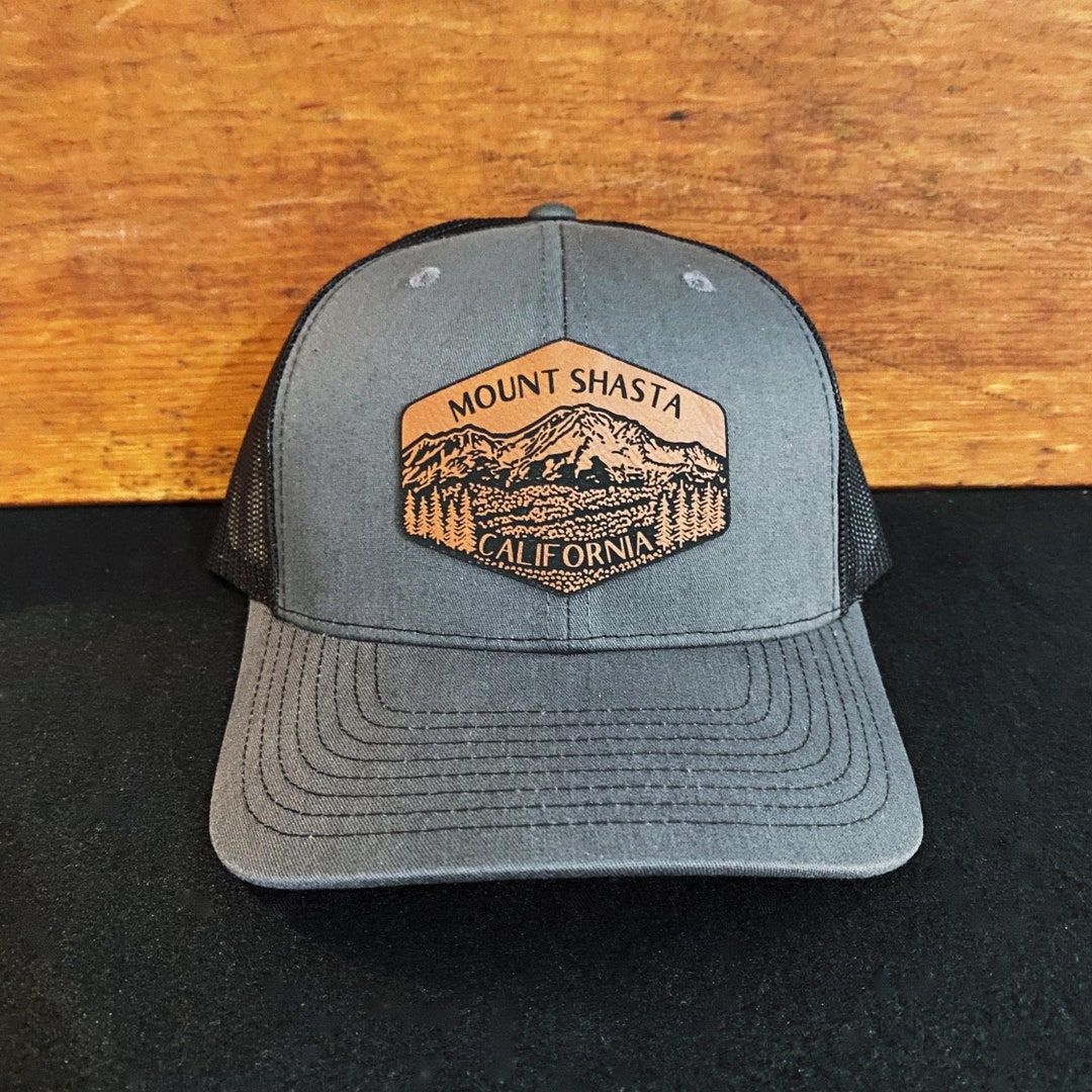 Mount Shasta Hexagon Patch Hat - Mountain Leather Patch Richardson Hat ...