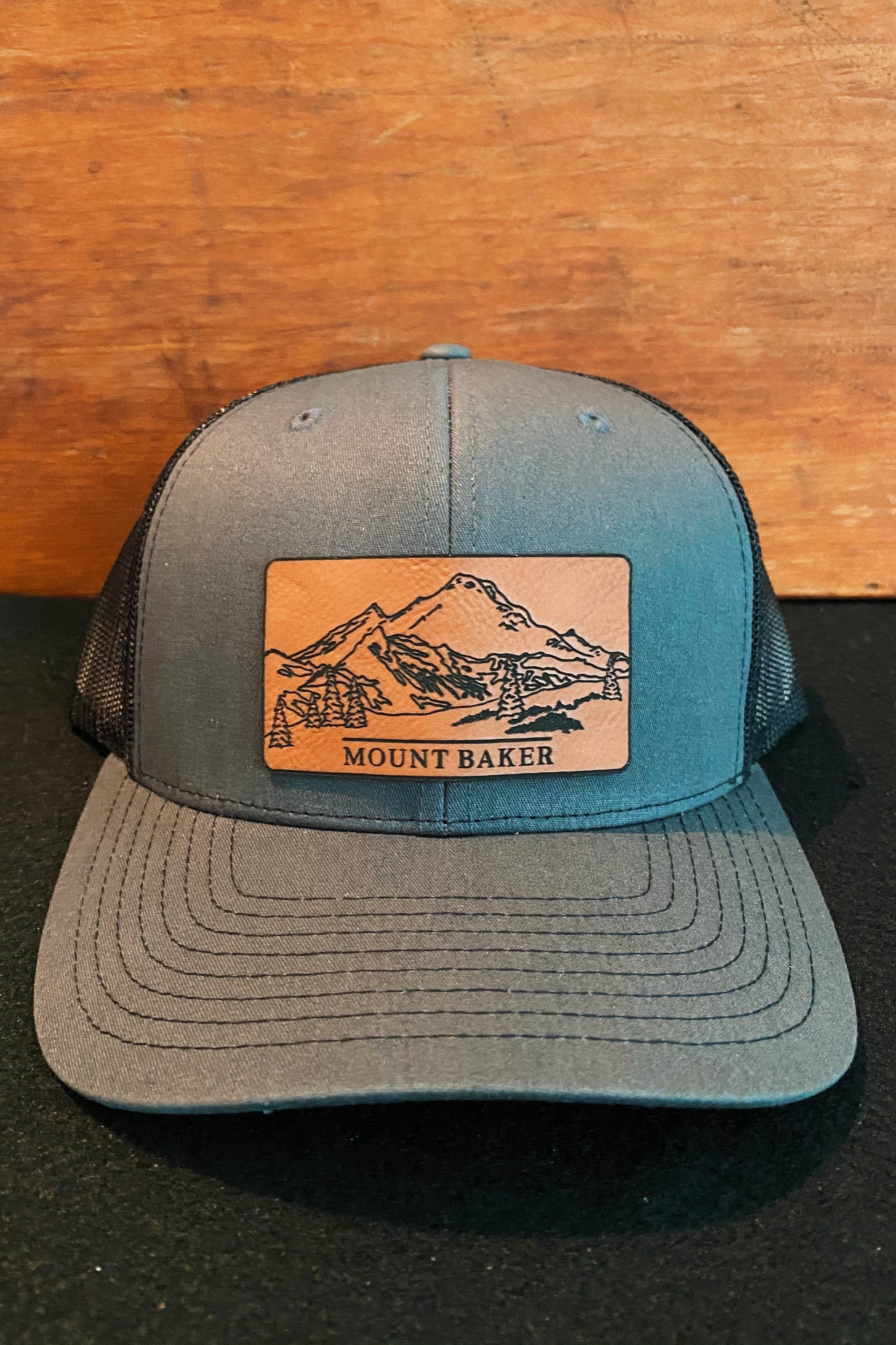 Mt. Baker Washington Cascades Mountain Leather Patch | Etsy