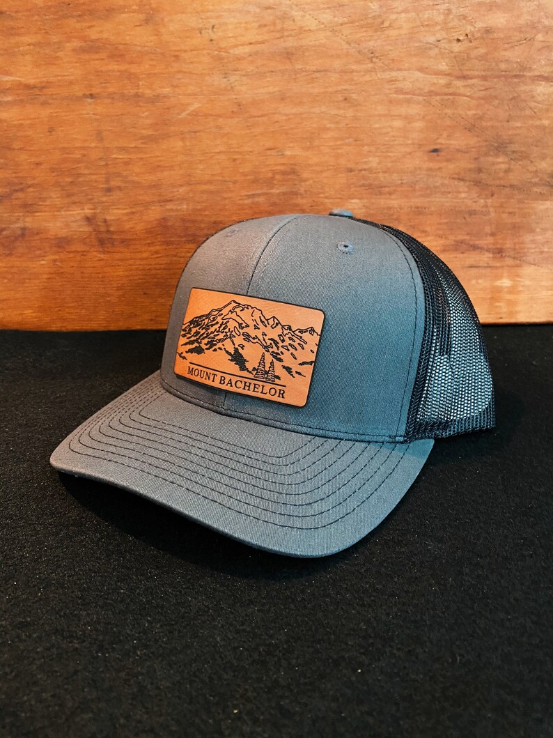 Mt. Bachelor Oregon Cascades Mountain Leather Patch - Etsy