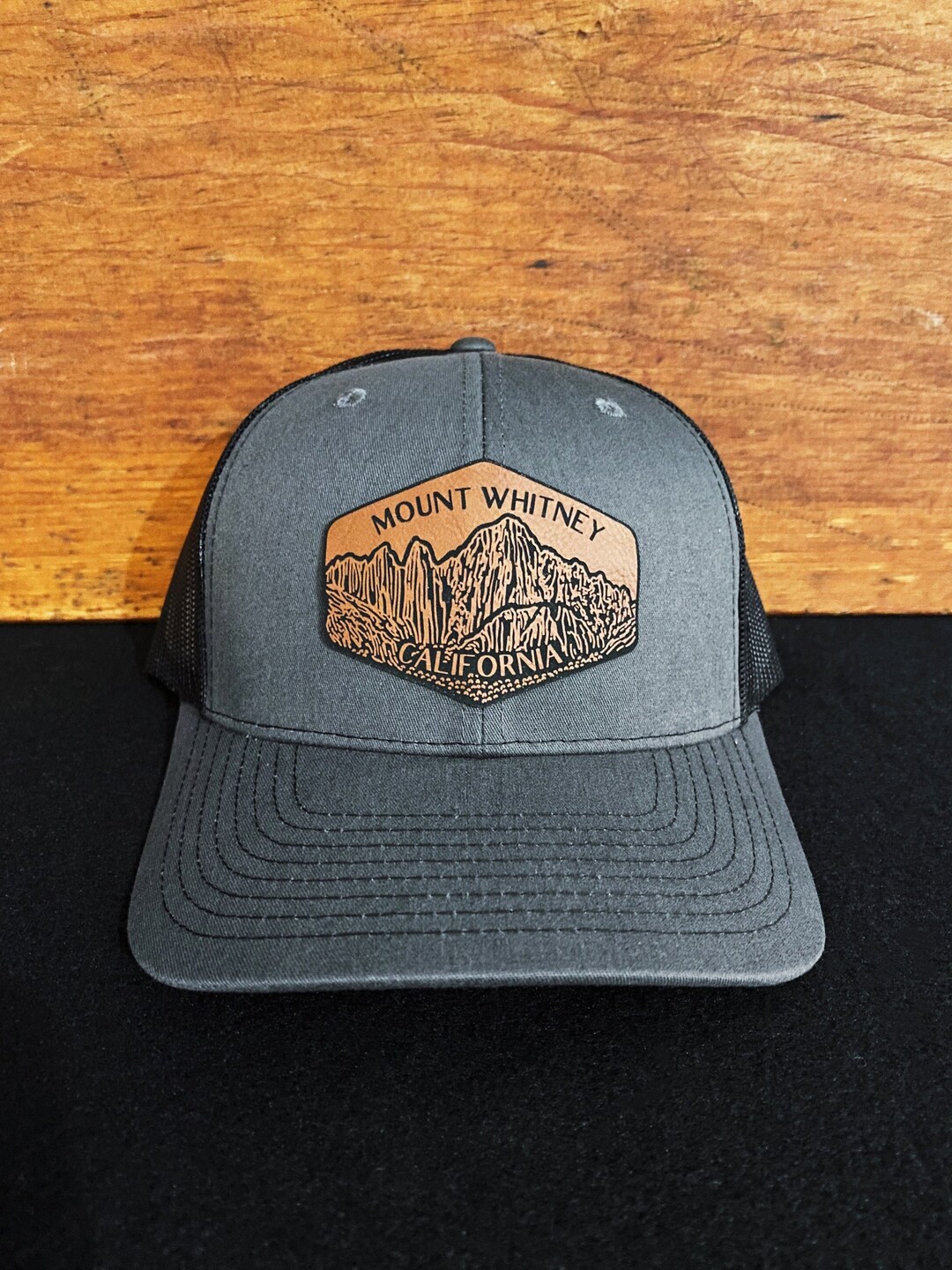 Mt. Whitney Hexagon Hat Patch Mountain Leather Patch Richardson Hat ...