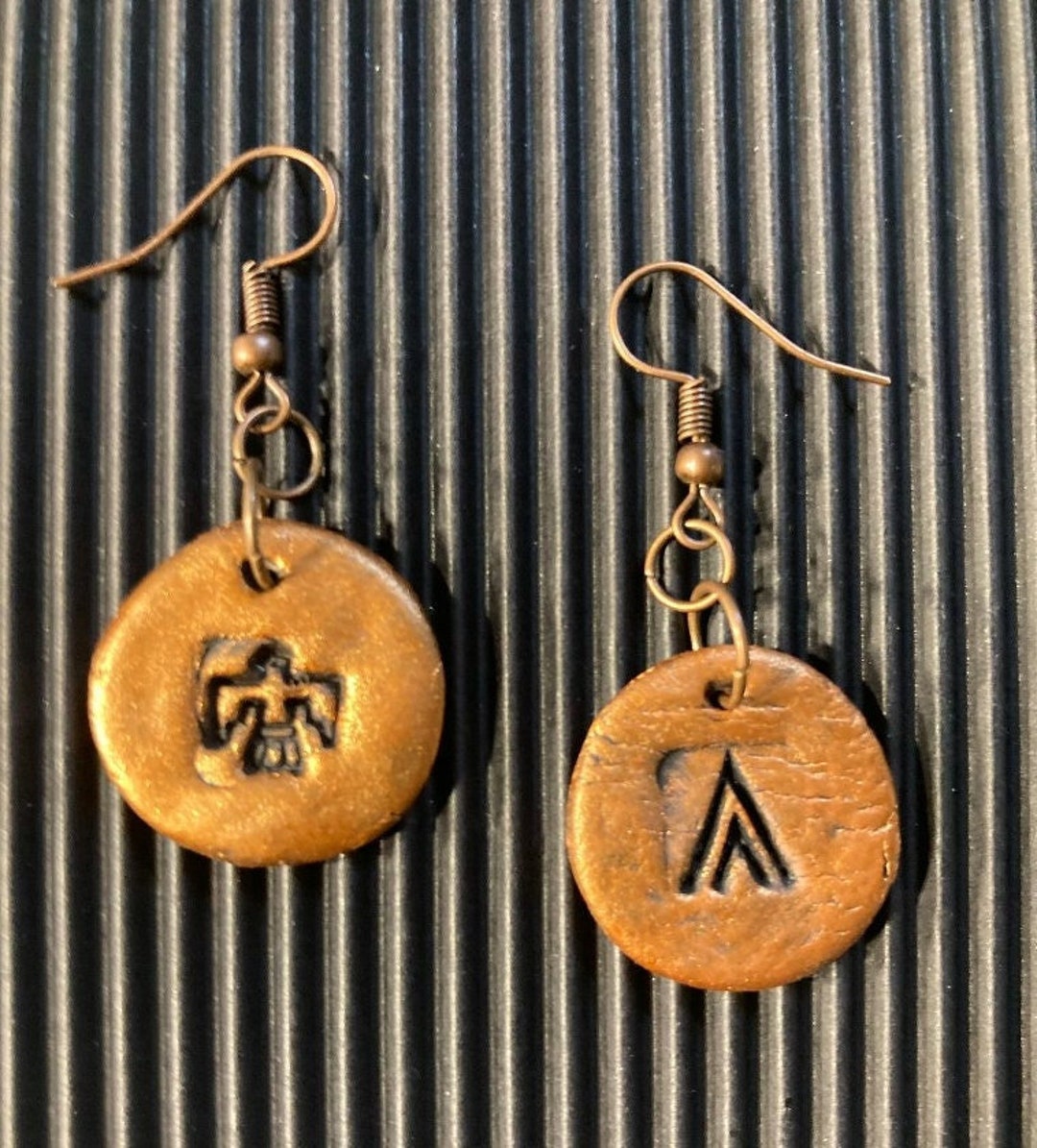 Native American Symbols Earth Clay Earrings - Etsy