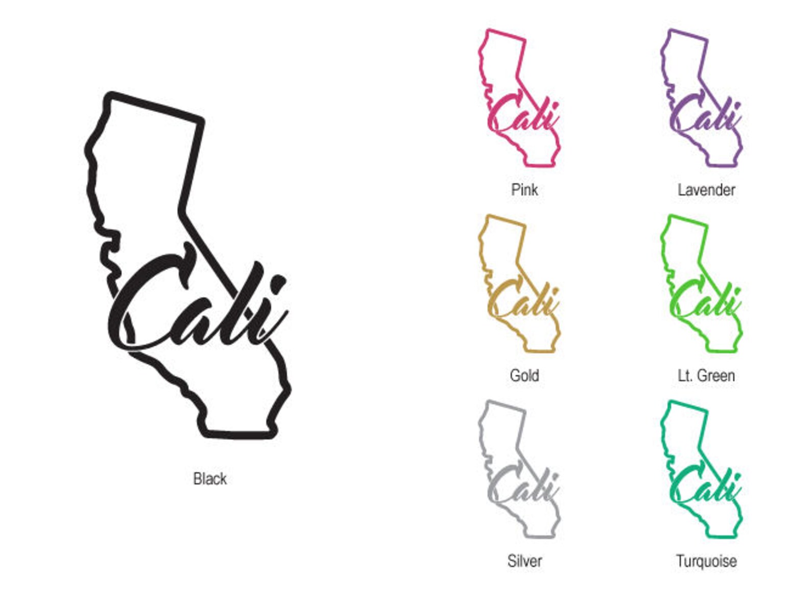 California "cali" State Vinyl Decal - Etsy