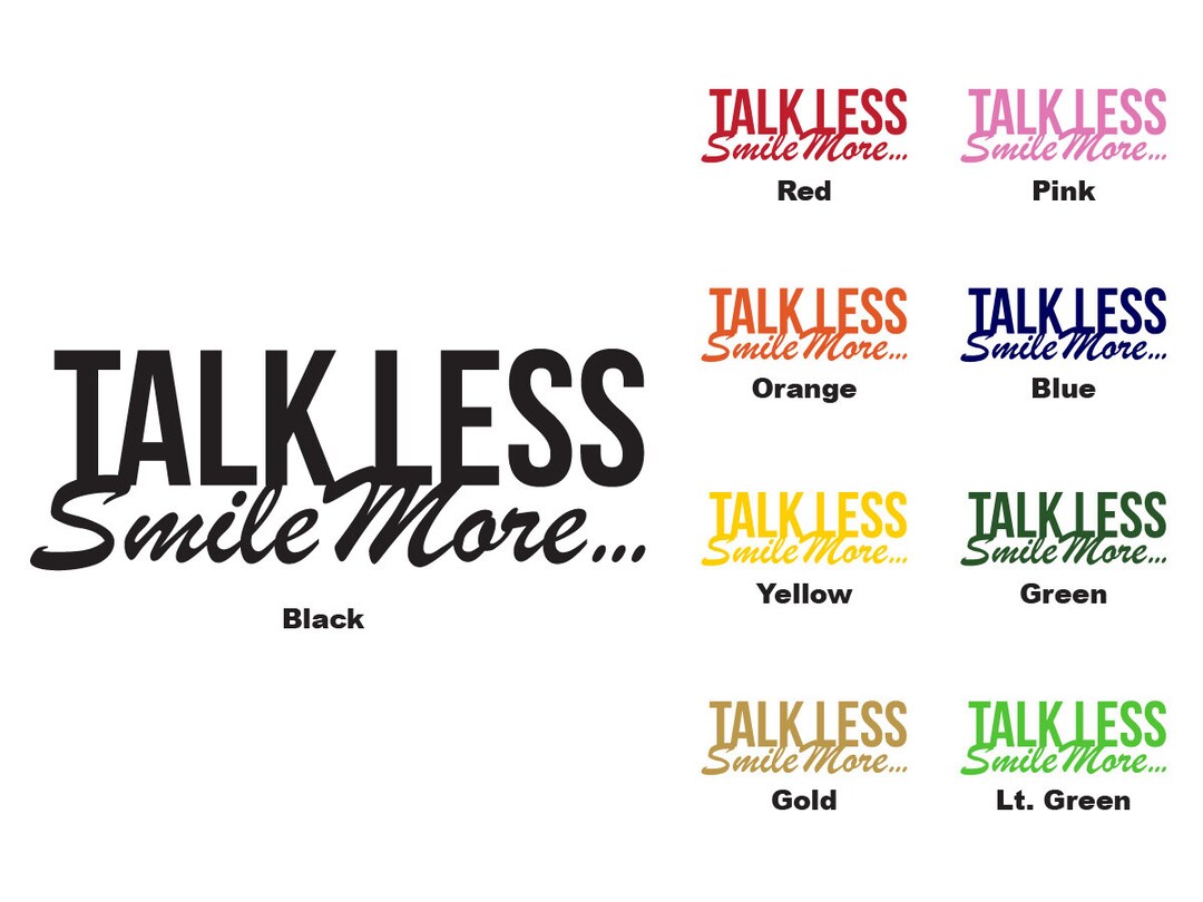 Talk Less Smile More Hamilton Vinyl Decal - Etsy