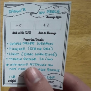 Custom RPG Printable Card Templates for Games Like Dungeons & Dragons ...