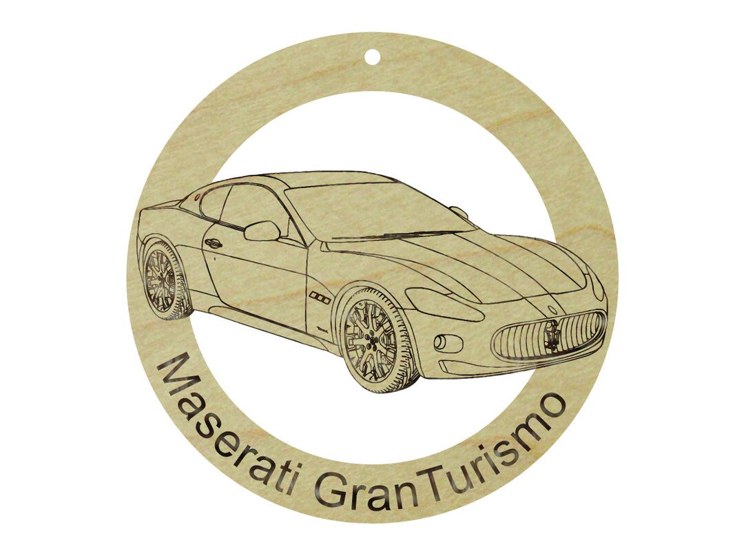 Maserati Granturismo Laser Engraved Sanded Finish Natural Maple ...